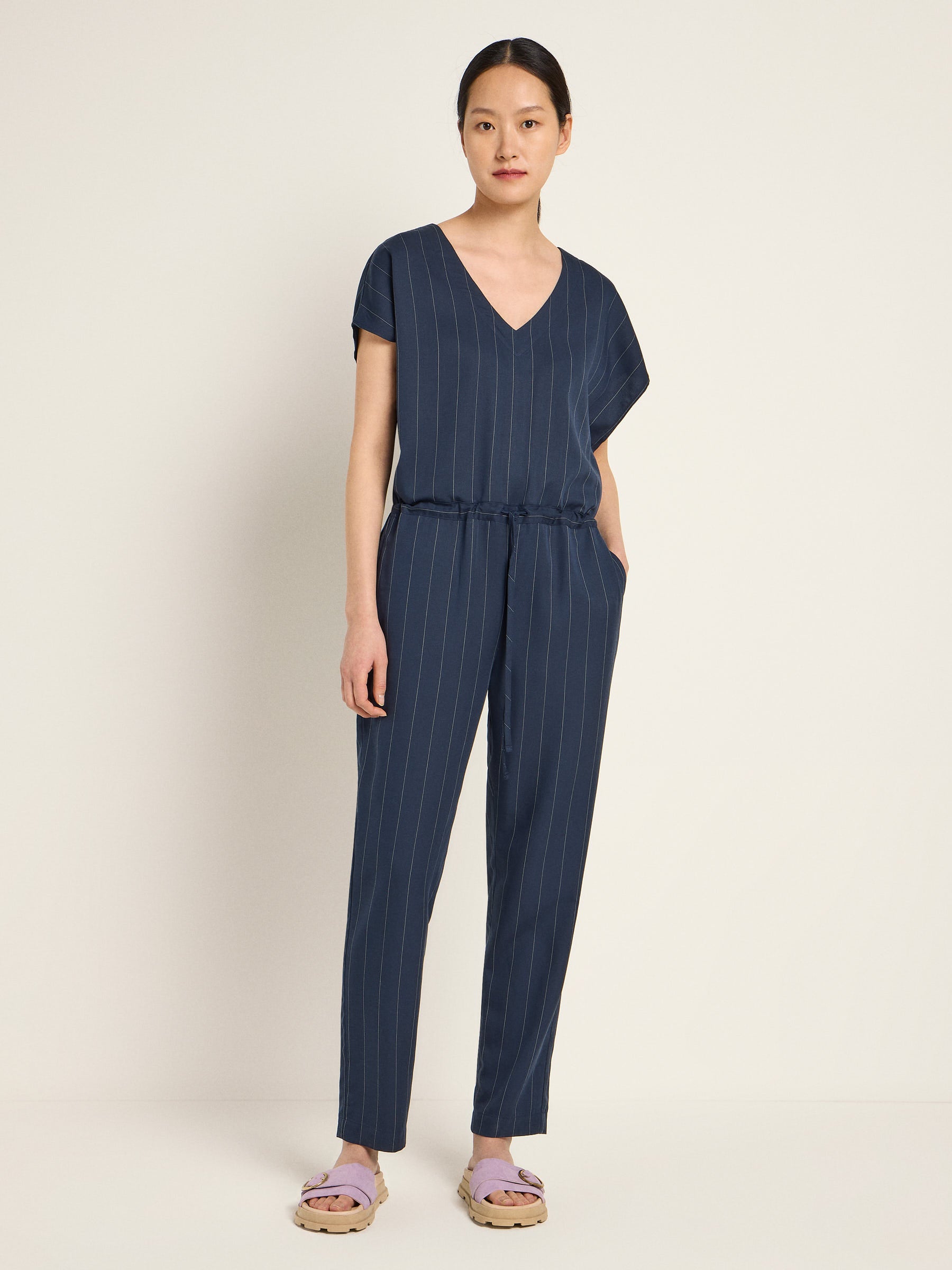 LANIUS - Jumpsuit midnight/ off white – love it green